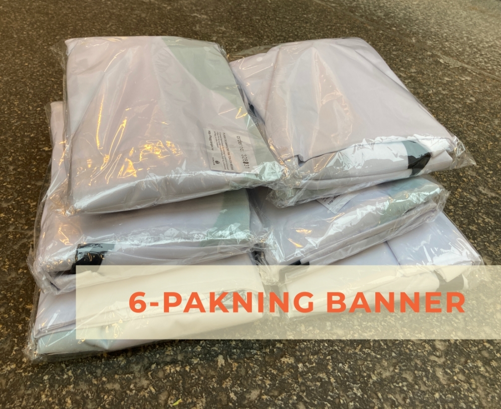 Banner 300 x 100 cm - 6-pakning | Vestflagg