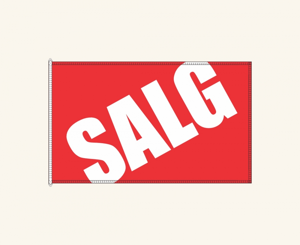 "SALG"-flagg 200 x 120 cm ideelt for dine kampanjer og salgsaktiviteter ...