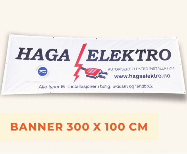 Banner 300 x 100 cm - 6-pakning | Vestflagg
